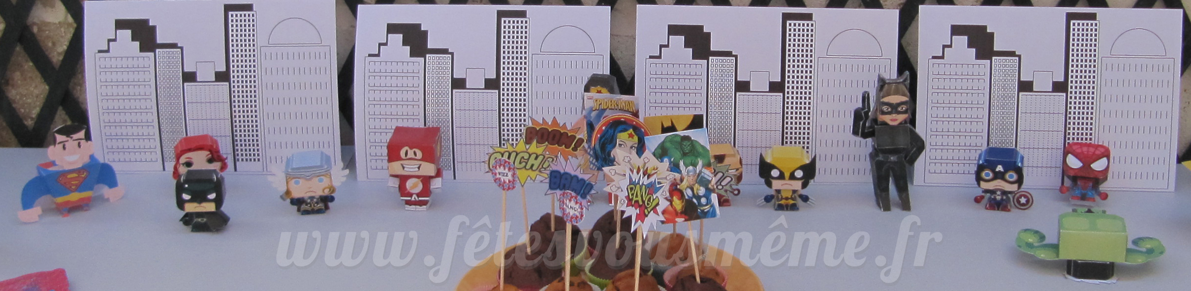 Décoration Super-Héros • Fêtes vous même