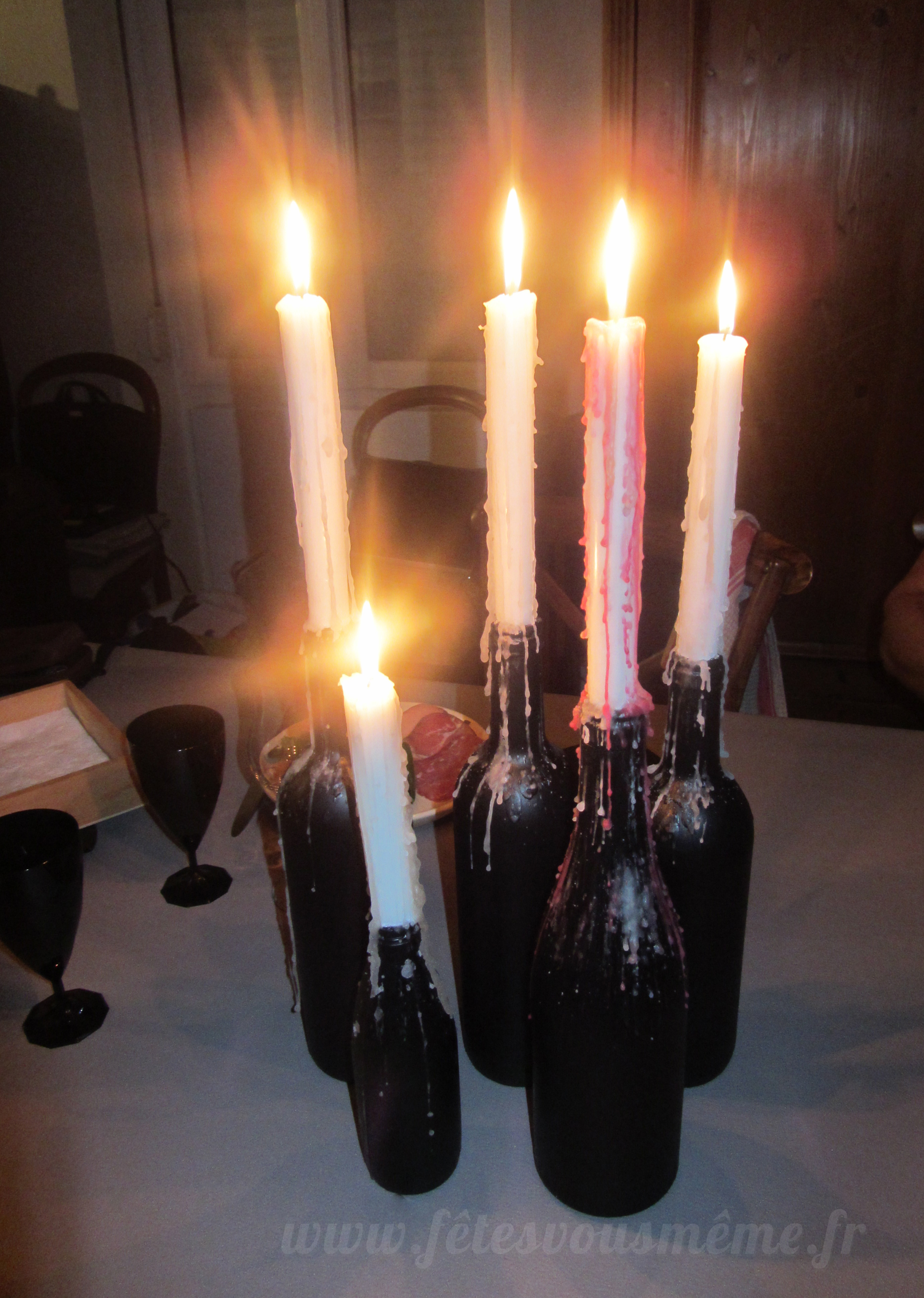 Bougeoirs de sang - Halloween • Fêtes vous même